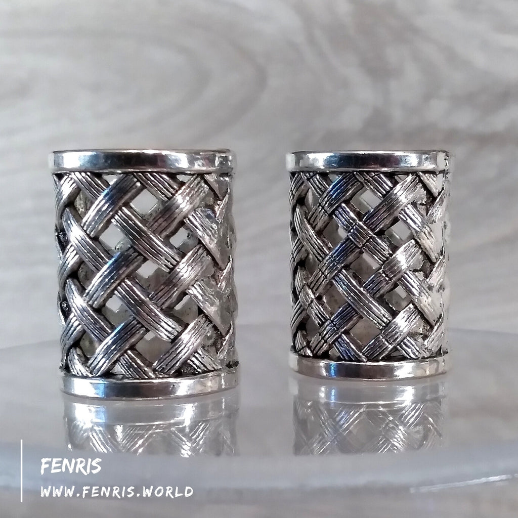 Braid Beads Silver Extra Large Weave Viking Style – Fenris