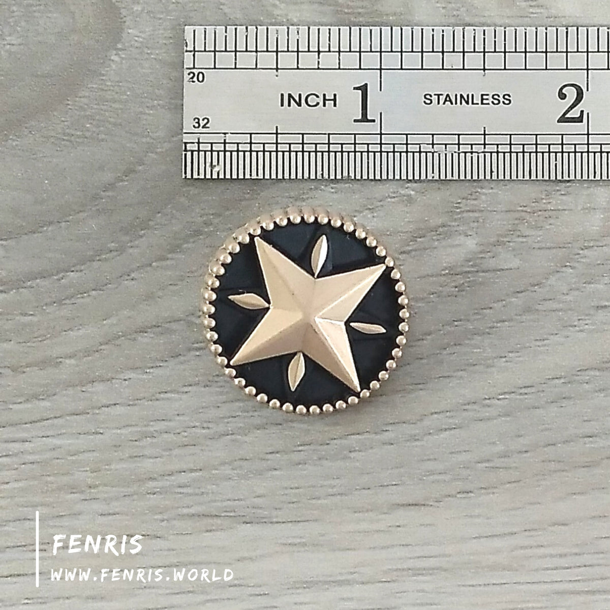Buttons Gold Black Enamel Star – Fenris