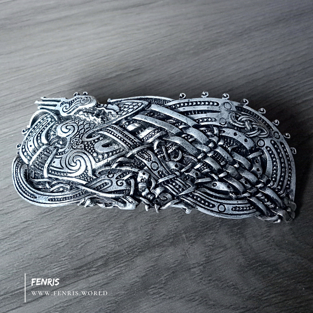 Celtic Dragon Barrette Hair Clip Silver Celtic Knot – Fenris