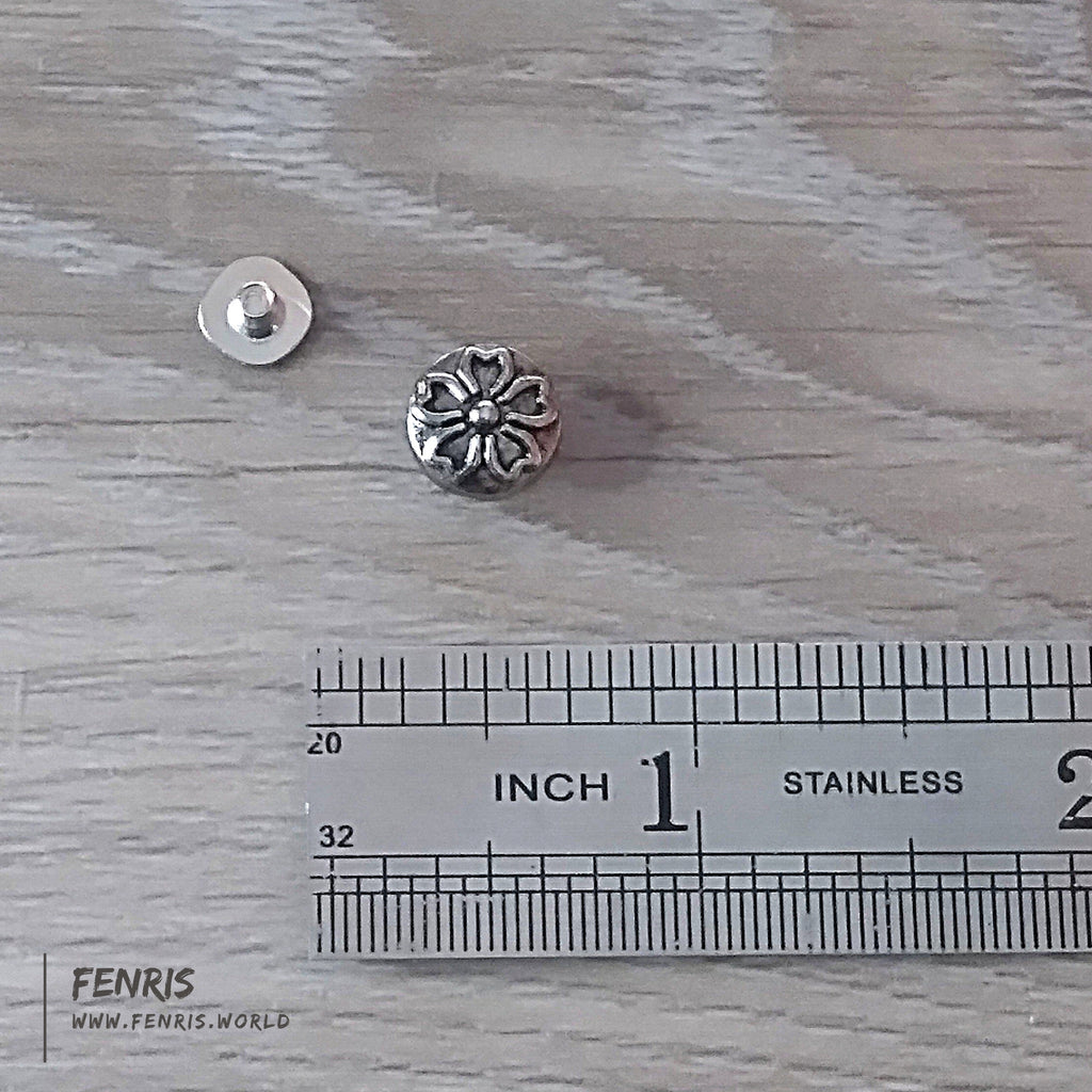Rivets Studs Silver Sakura Button Small Screw Back – Fenris
