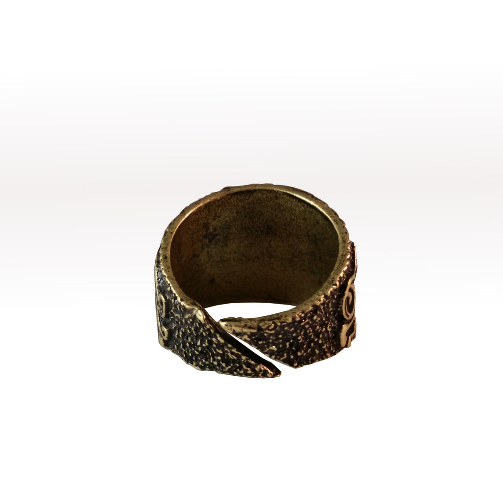 Raven Ring Bronze Viking Celtic Knot Work – Fenris