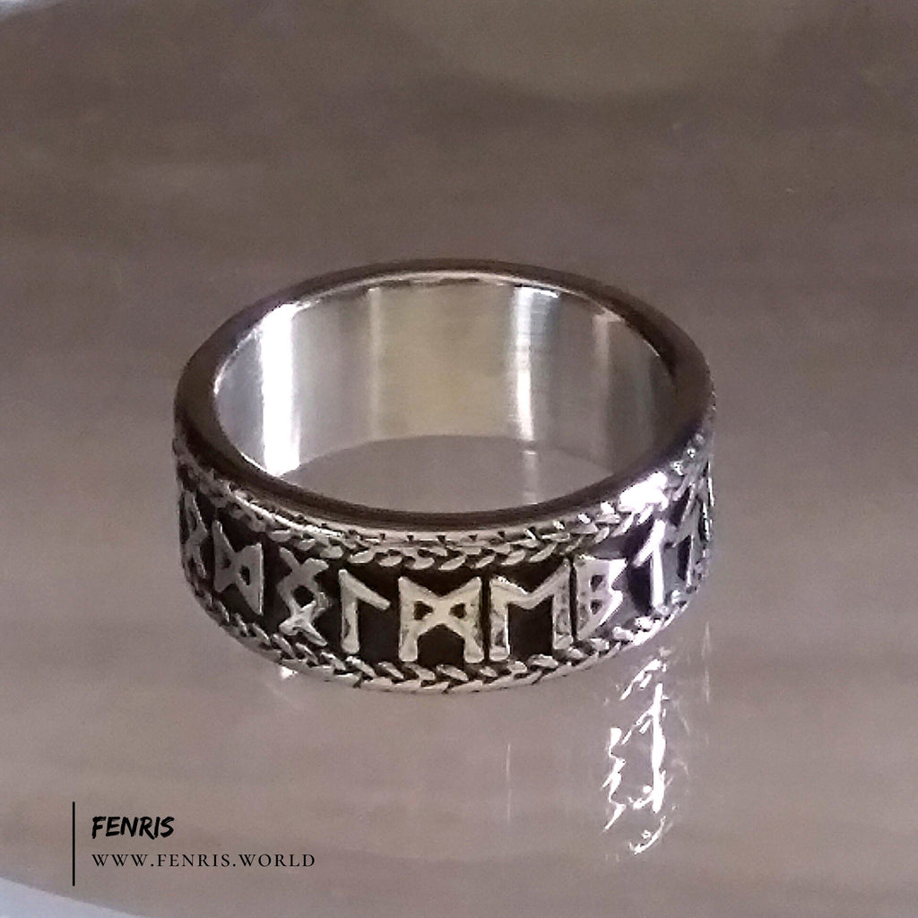Viking Rune Ring Silver Norse Style – Fenris
