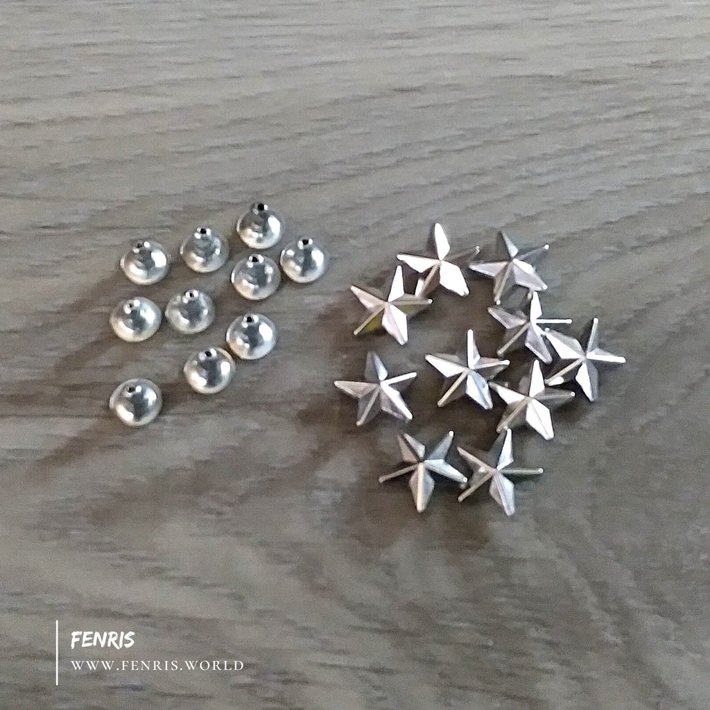 Silver Star Rivets - Small Bright Silver | Fenris Jewelry