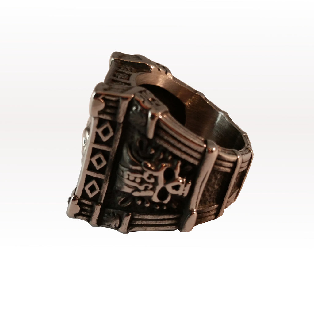 Mens Skull Ring Silver Tomb Style – Fenris